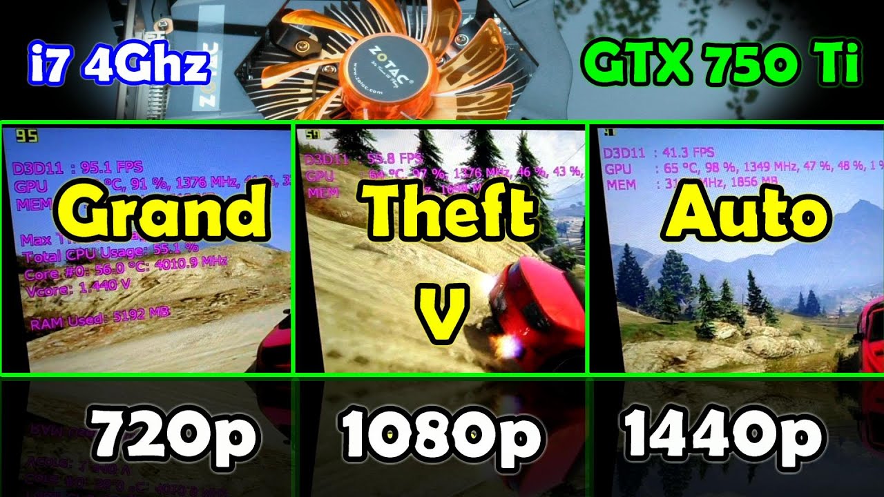 GTA V/5 Gameplay on NVIDIA GTX 750 Ti | High 720p / 1080p / 1440p Split ...