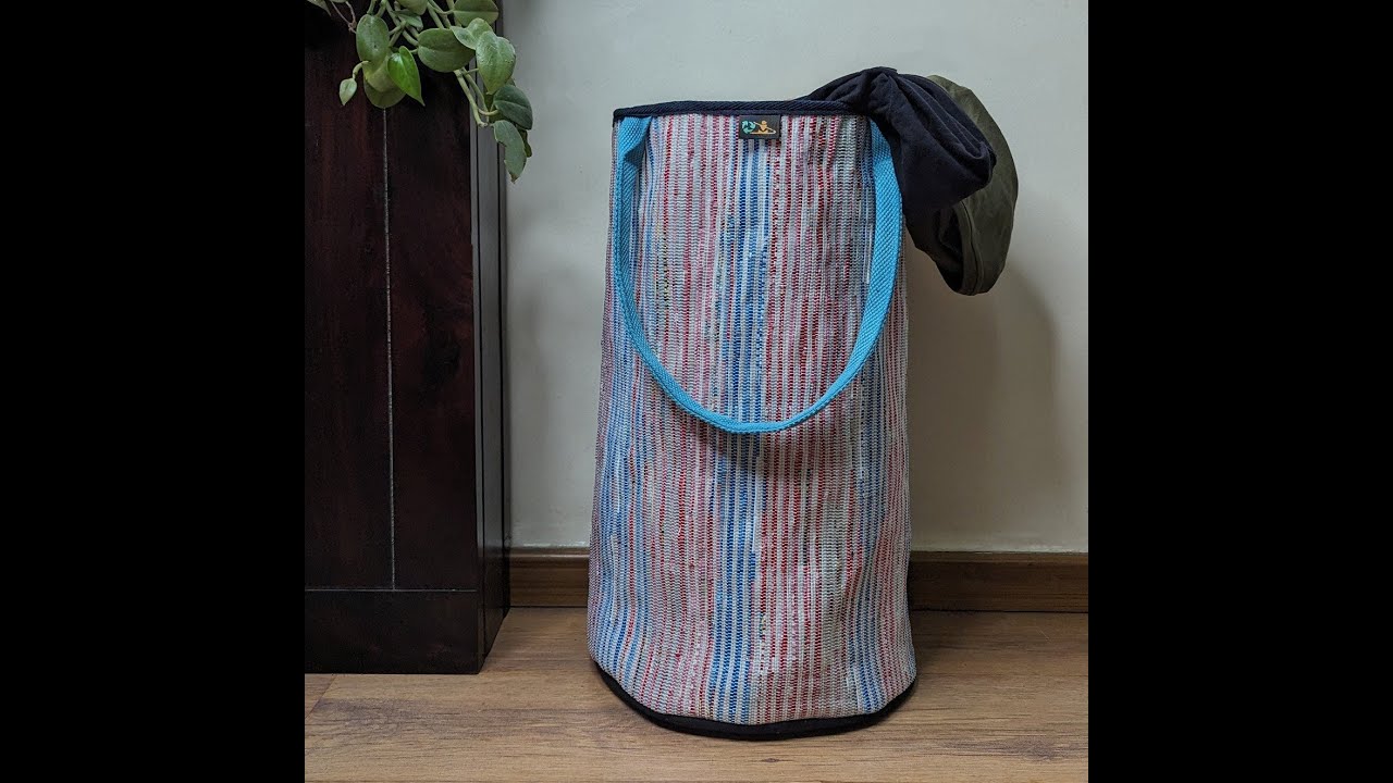 Product Intro | Laundry Bag | reCharkha's UPCYCLED HANDWOVEN | Home and ...