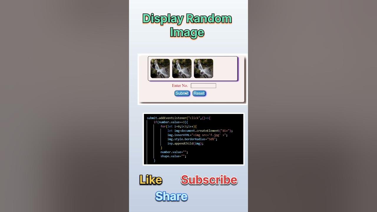 Display Random Image #shortsvideo #short #webdevelopment - YouTube