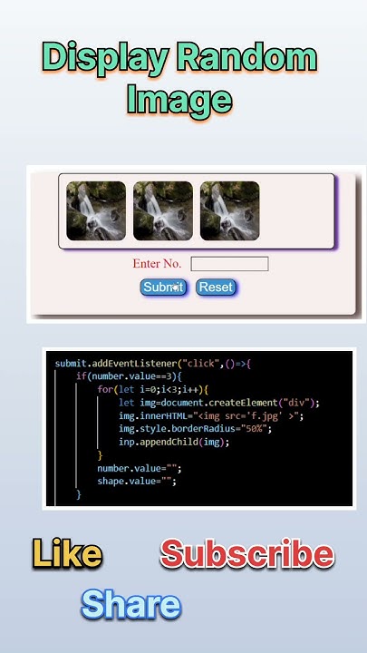 Display Random Image #shortsvideo #short #webdevelopment - YouTube