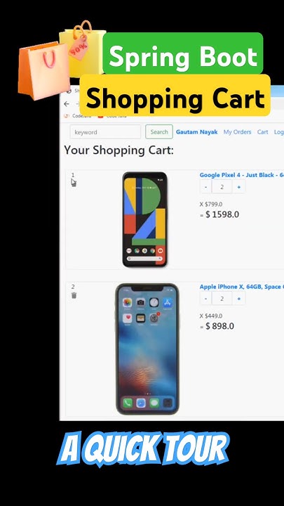 Spring Boot Shopping Cart Quick Tour #springboot #springframework #javaprogramming #shoppingcart ...