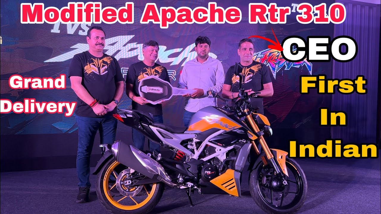 Tvs Apache Rtr 310 Modified First In India || Grand Delivery Of Apache ...
