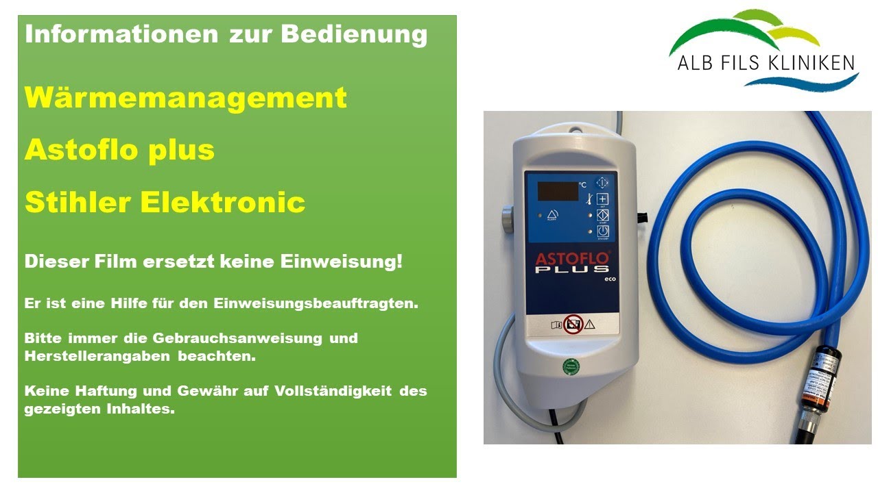 Informationen zur Bedienung des Astoflo plus der Firma Stihler ...