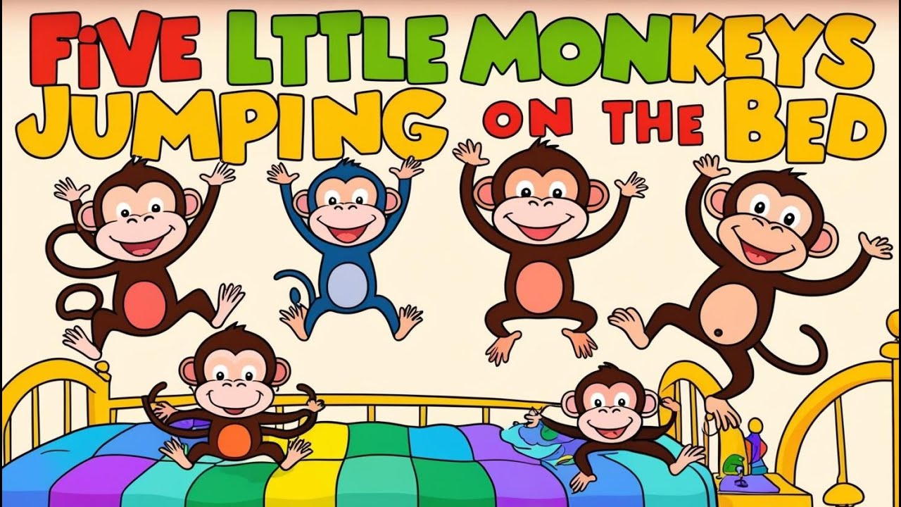 Five Little Monkeys: A Fun and Catchy Nursery Rhyme Adventure! - YouTube