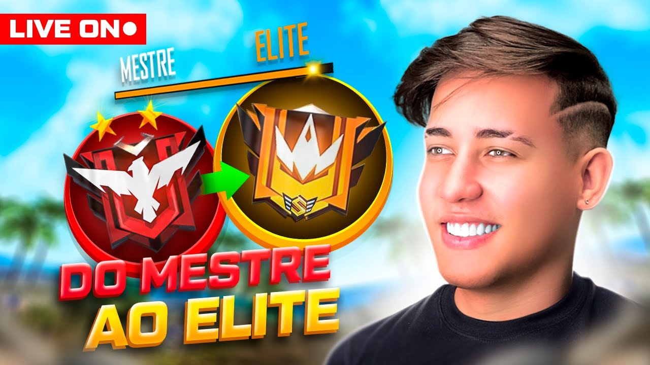 LEVELUP AO VIVO 💙 PEGANDO ELITE NOVA TEMPORADA 💙 FREE FIRE MOBILE 💙 ...