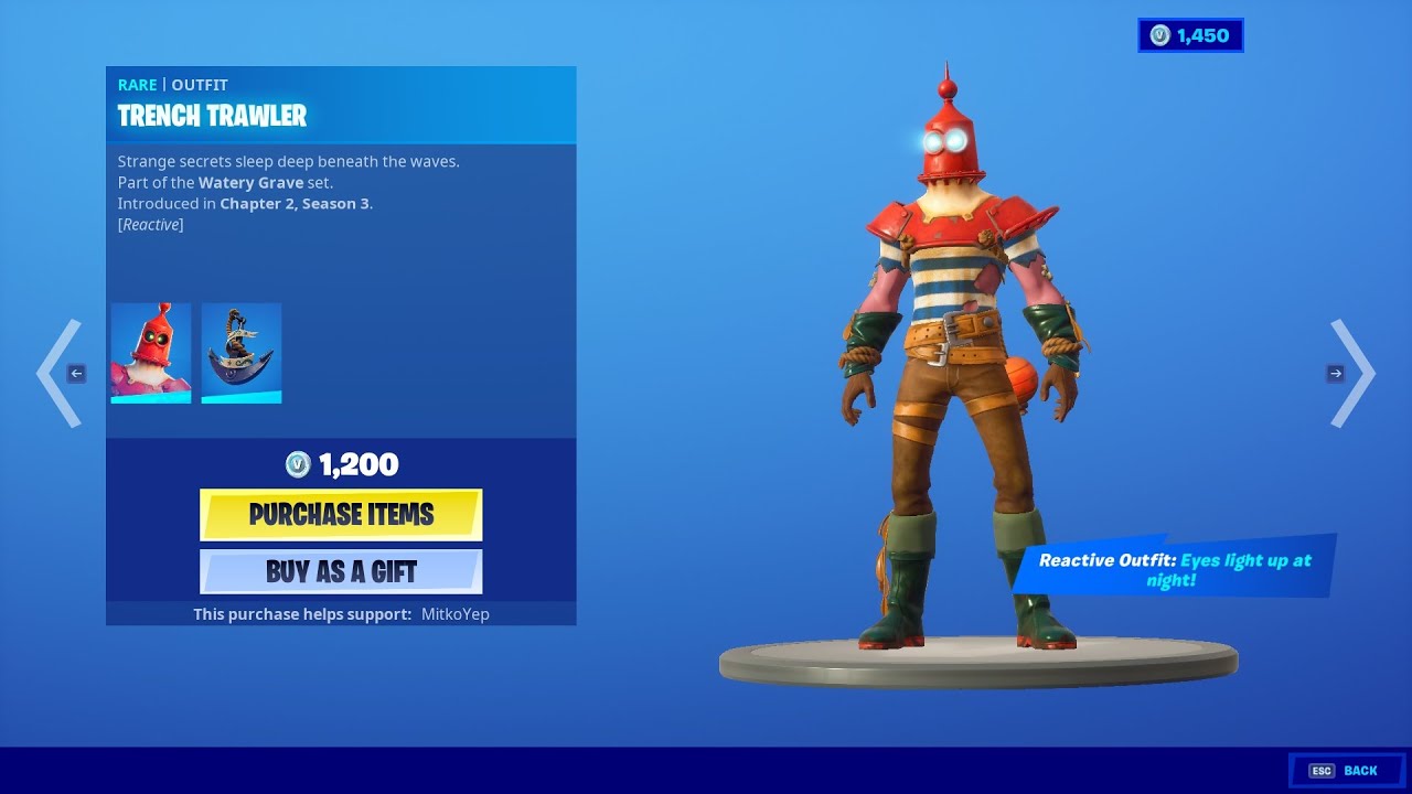 Trench Trawler outfit - Fortnite Item Shop (2020-06-19) - YouTube