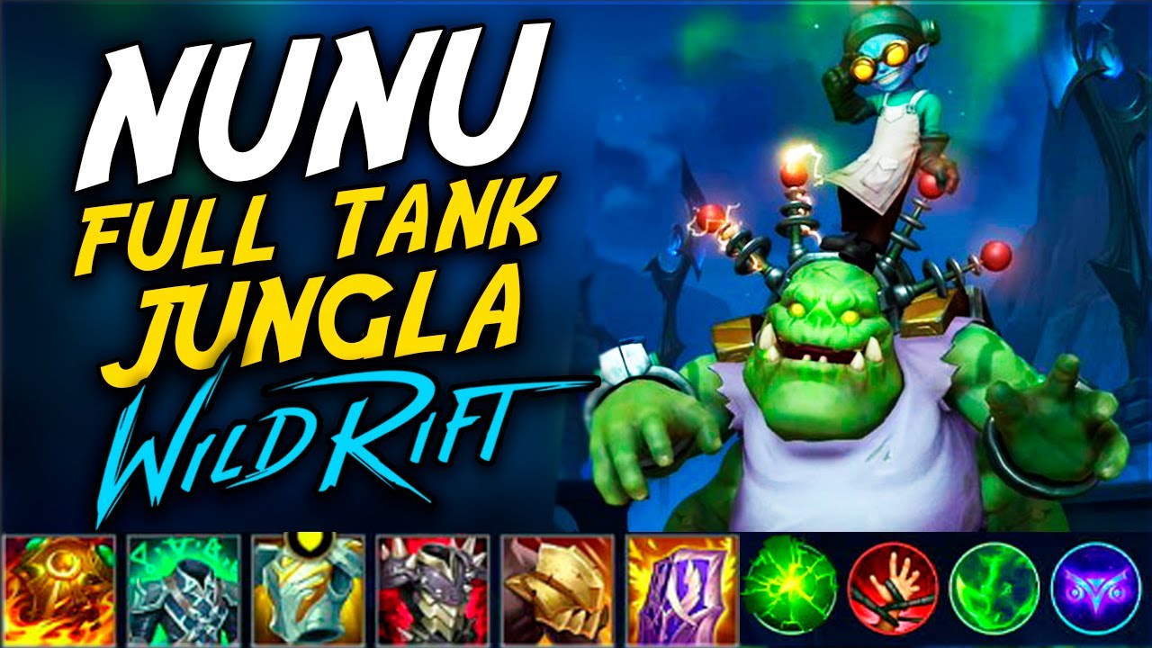 NUNU FULL TANK JUNGLA!! La mejor Build WILD RIFT - wasab0 - YouTube