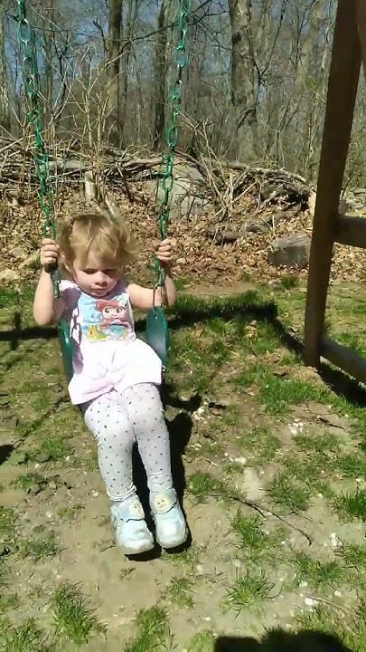 Scaring Mommy Already Just Learned How To Use The Swings Youtube