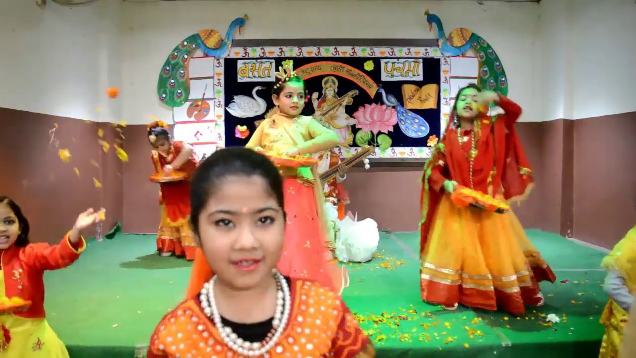 3. Saraswati Maa Dance By UKG Stars At Basant Panchami Celebration ...