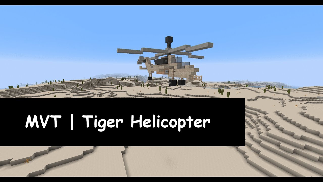 Minecraft Vehicle Tutorial | Tiger Helicopter - YouTube