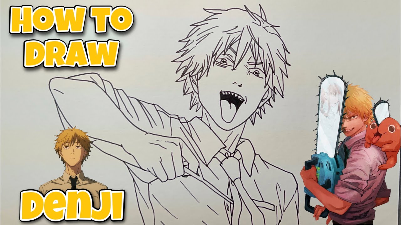 How To Draw Denji | Chainsaw Man | Step By Step Tutorial #drawing # ...