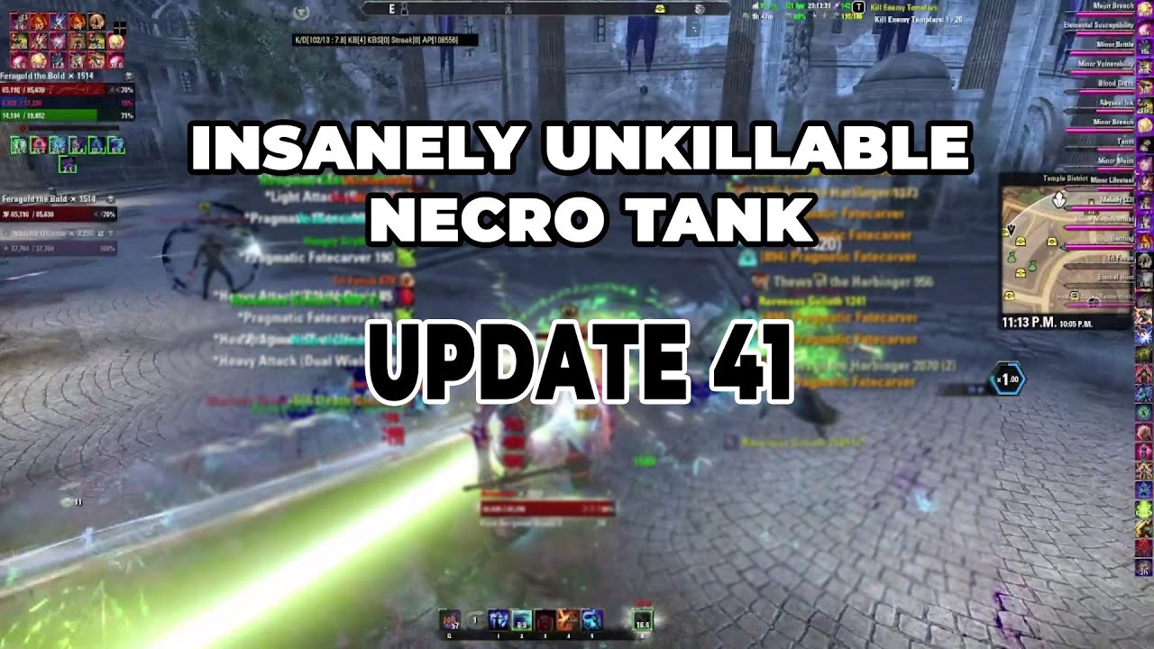Insanely Unkillable Necro PVP Tank for Update 41 - YouTube