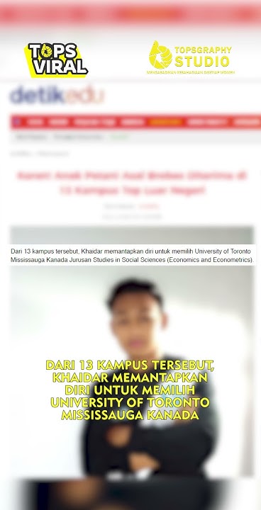 Viral ! Anak Petani Diterima 13 Kampus Top Luar Negeri - YouTube