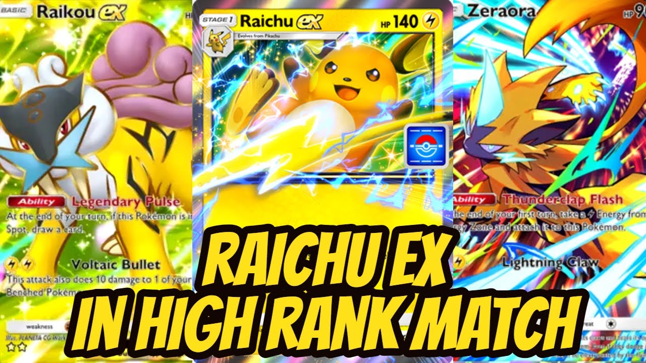 Raichu EX Promo Card From The Drop Event Dominate High Rank Match With ...