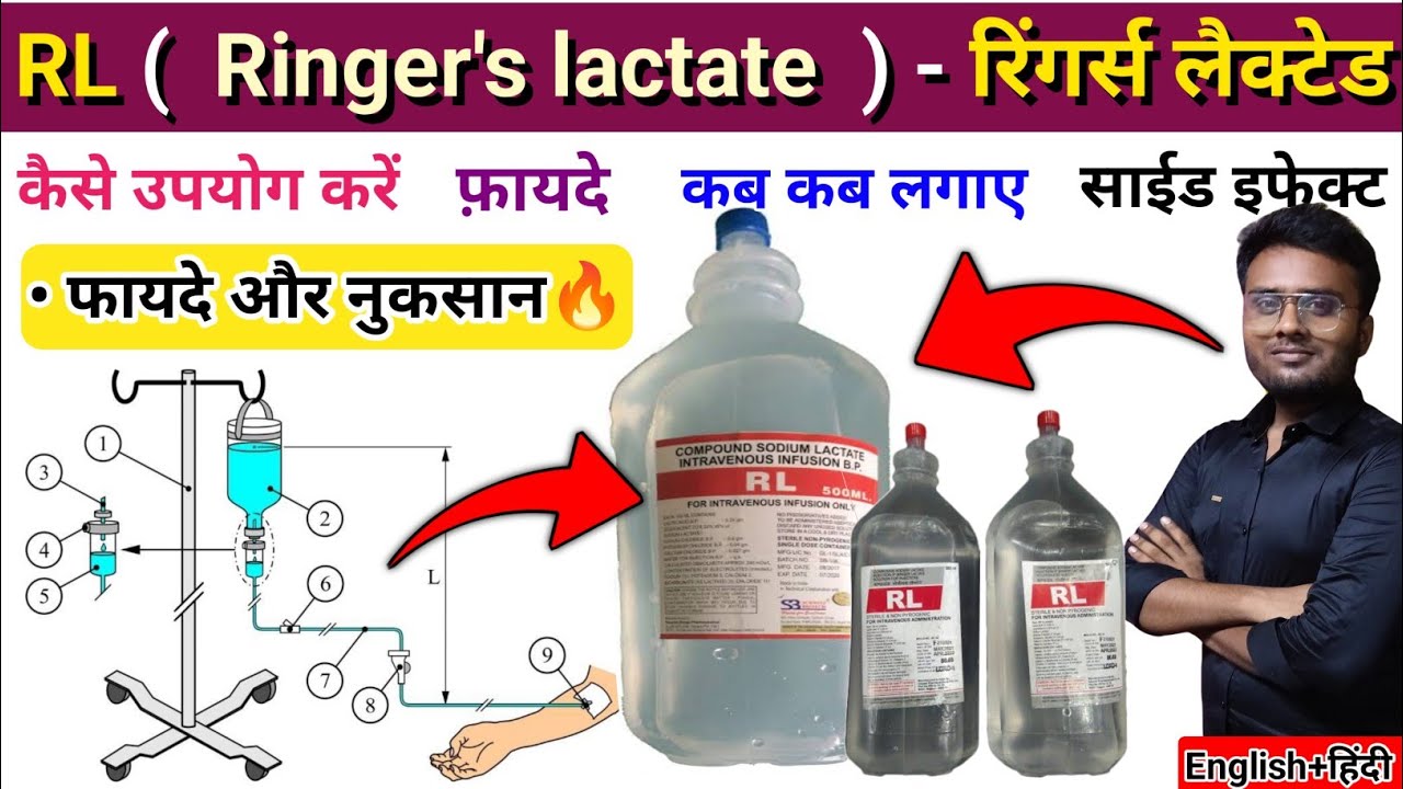 रिंगर लेक्टेटेड सॉल्यूशन | Ringer's Lactated solution | RL Fluids ...