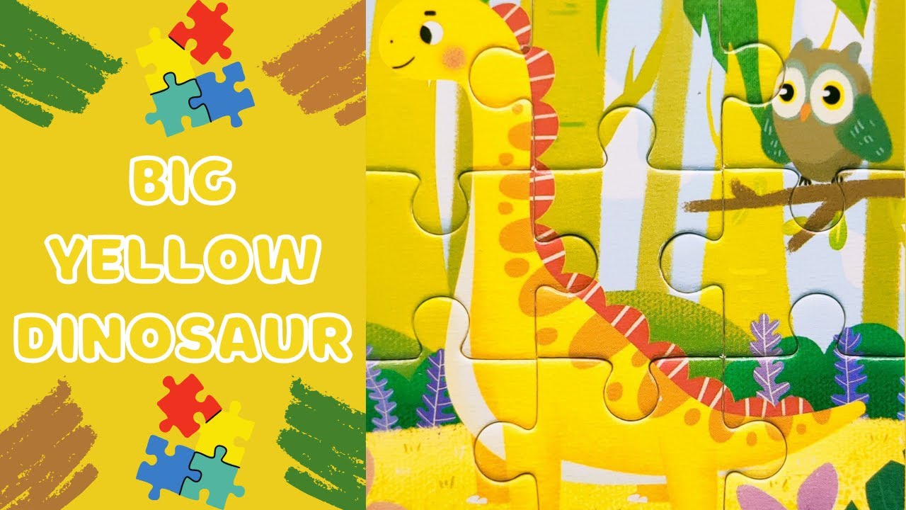 Big Yellow Dinosaur - Dinosaur Puzzle For Toddler, Kindergarten & Kids ...