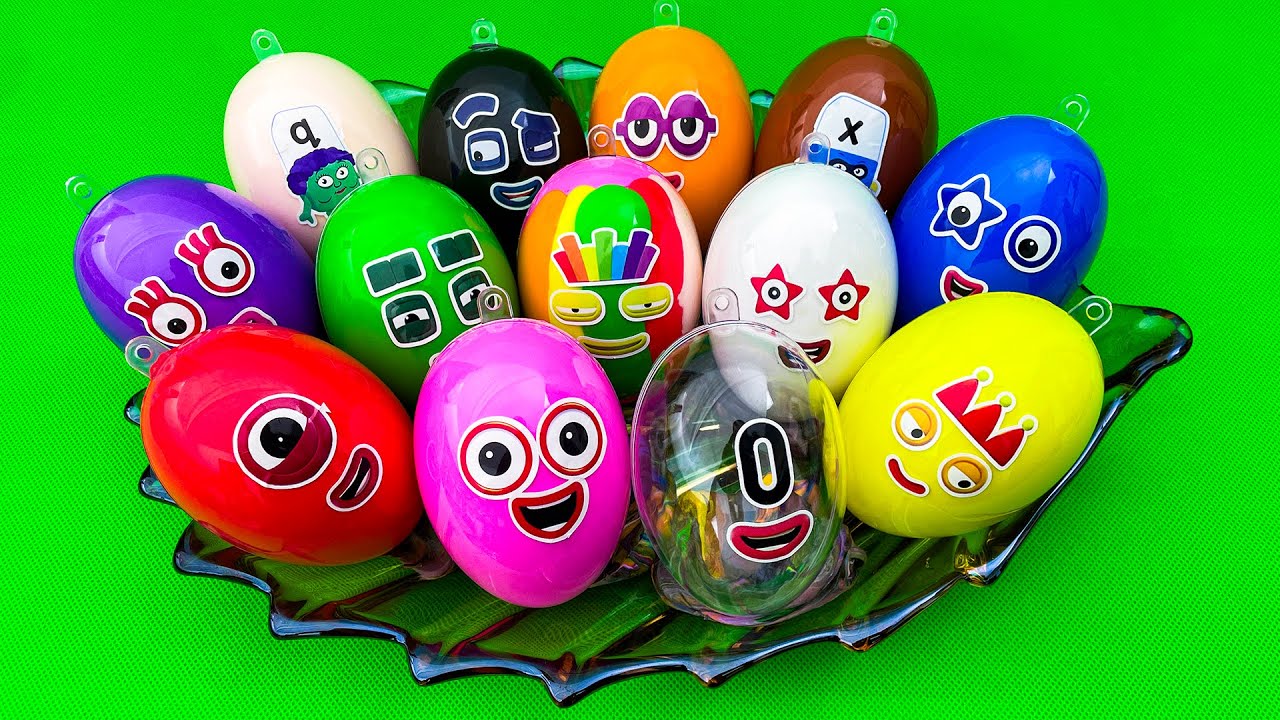 Rainbow Egg: Looking Numberblocks, Alphablocks with CLAY in Colorful ...