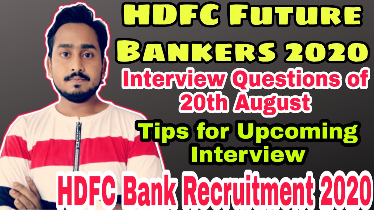 HDFC Future Bankers 2020 Interview|HDFC Bank Interview Questions|HDFC ...