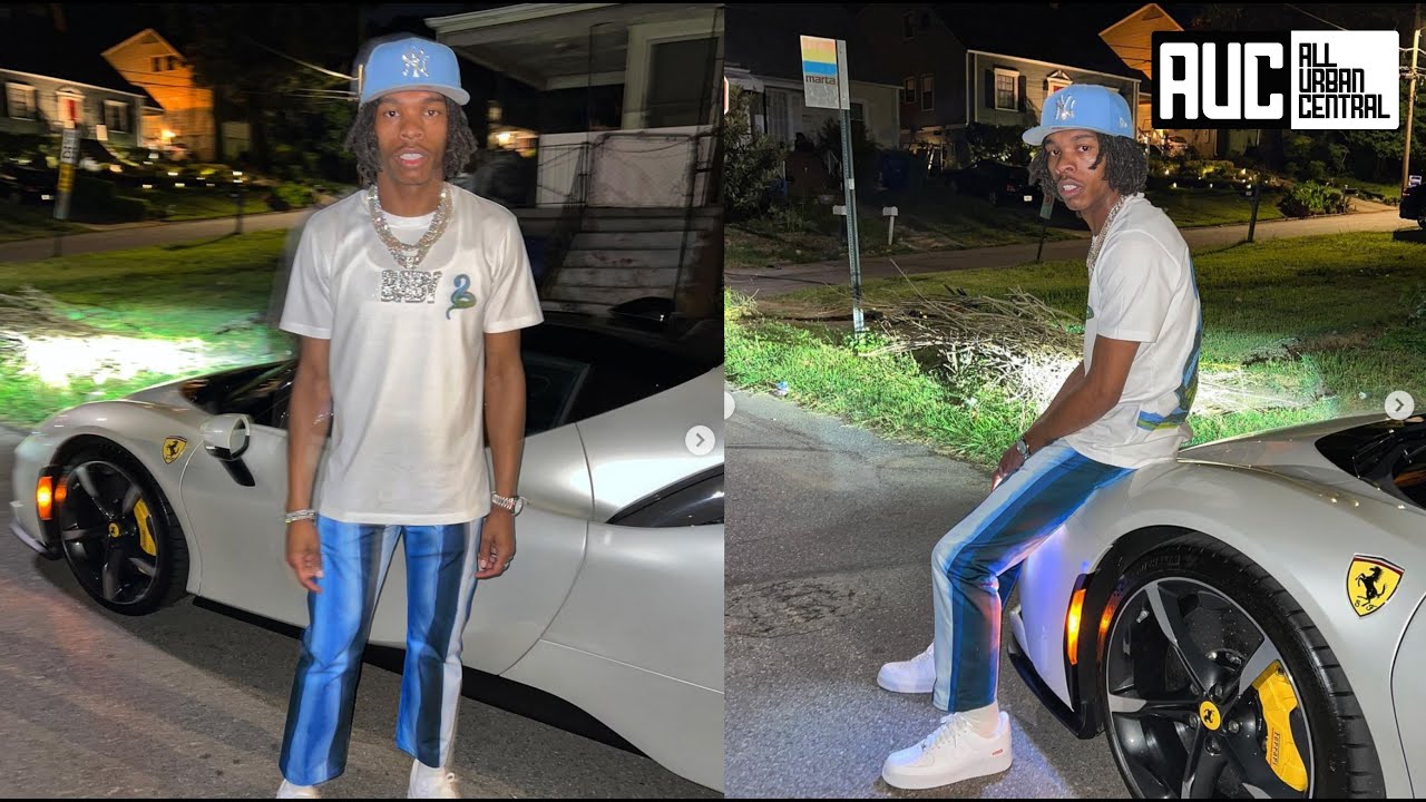 Lil Baby Hood Pass Still Good Pulls Up To Trenches In $1M Ferrari - YouTube