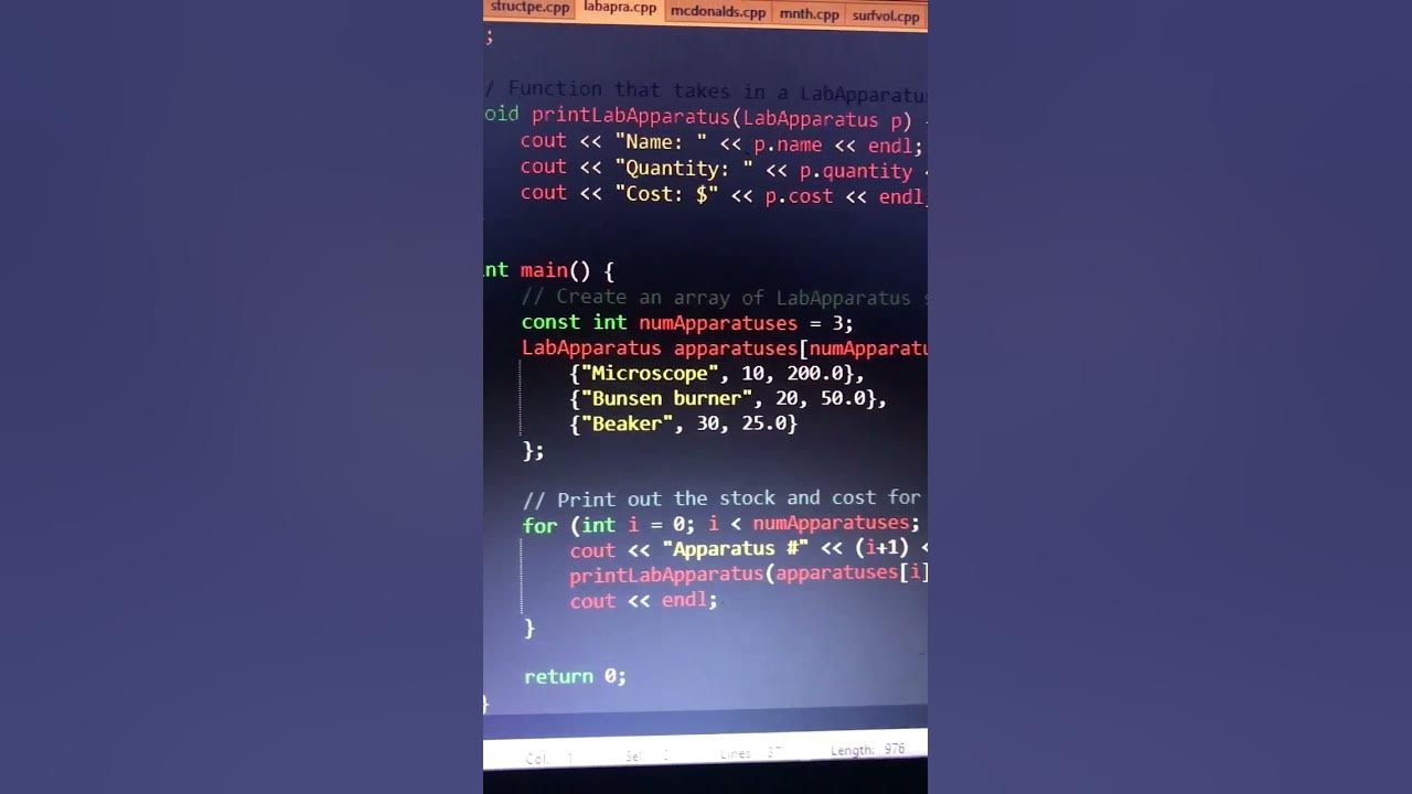 Lab Appratus Code C Coders Codingninja Codinglife Codemasters