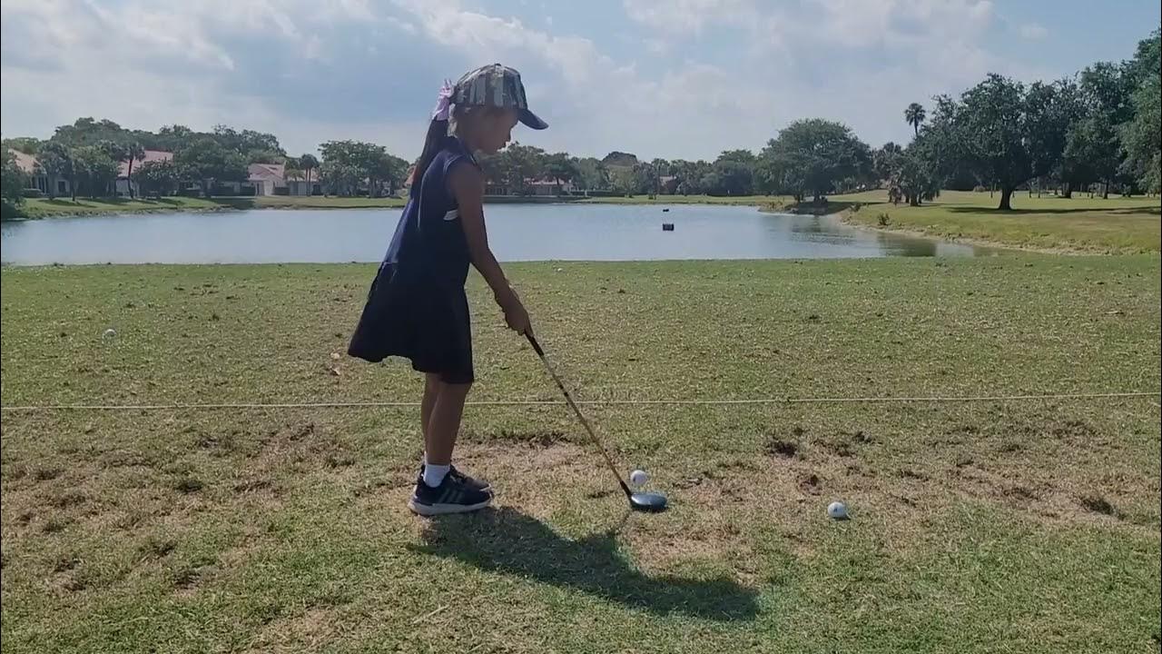 Irin practices golf 6 - YouTube