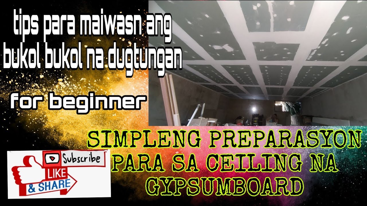 PANO MASILYAHAN ANG GYPSUMBOARD/ HOW TO PUTTY GYPSUMBOARD - YouTube