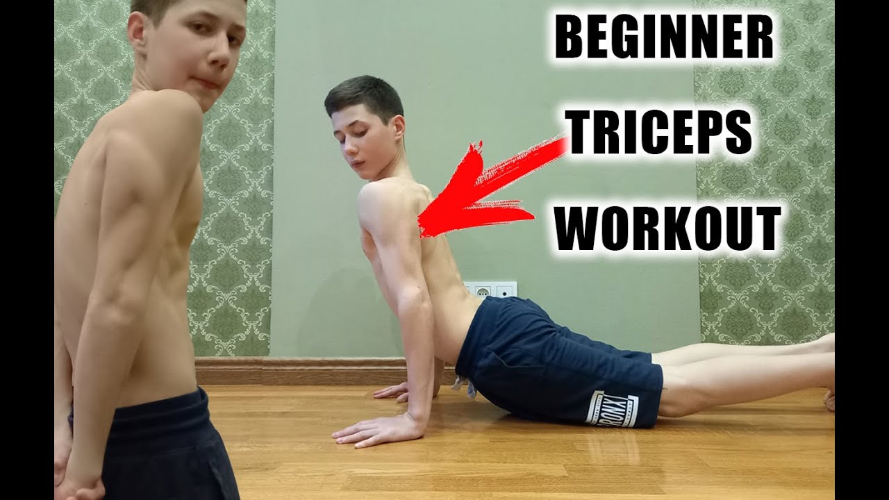 Beginner TRICEPS WORKOUT At Home.(No Equipment At All) - YouTube