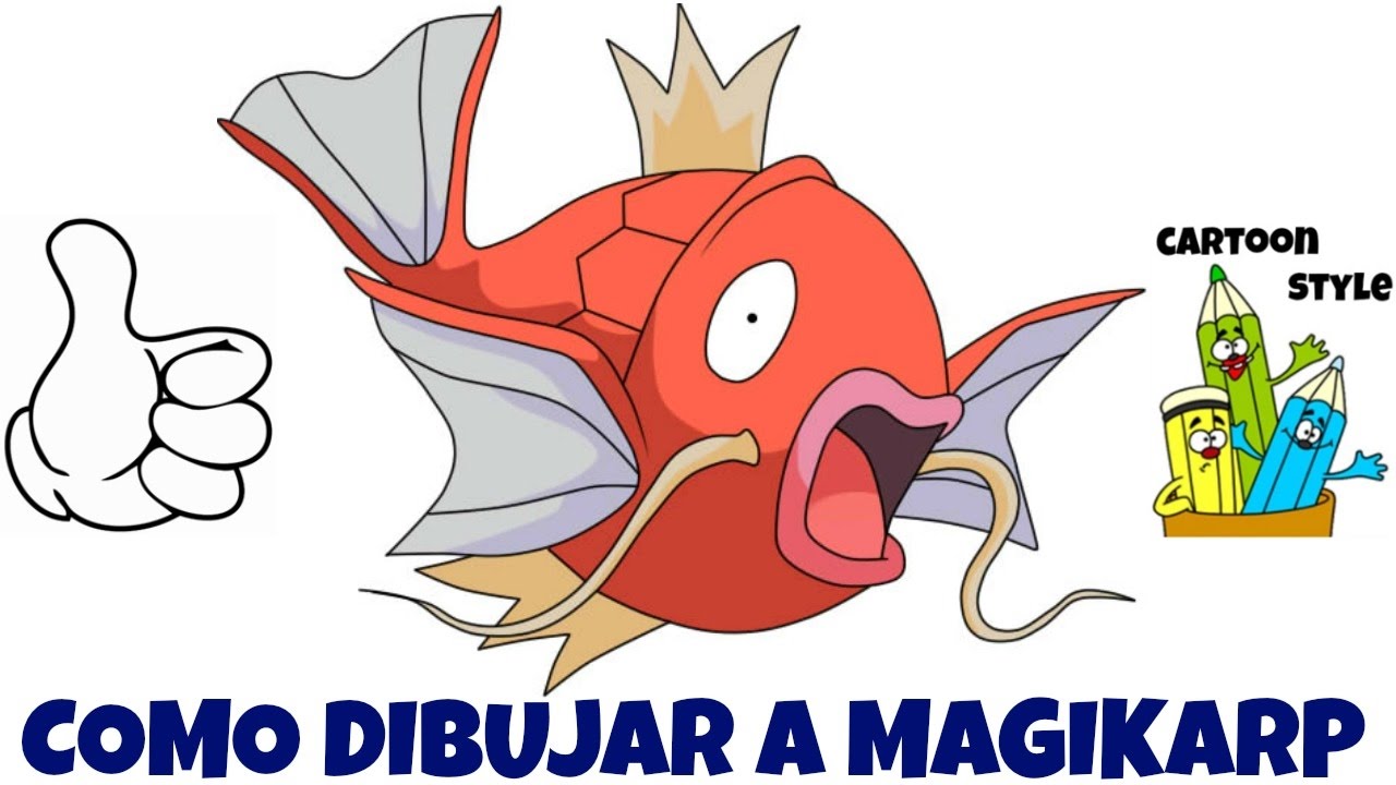 Como Dibujar a Magikarp - How to Draw Magikarp - Pokemon - Cartoon ...