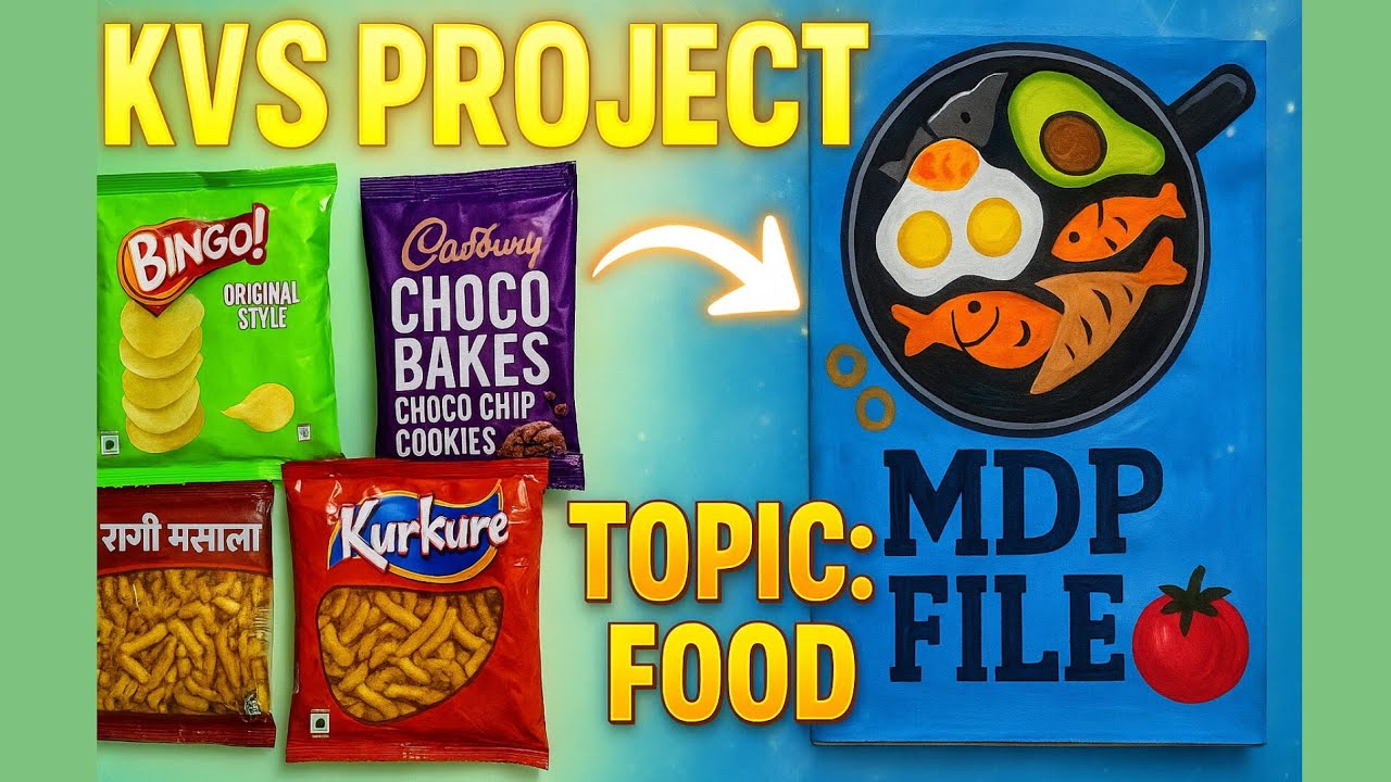 😱 MDP File for class 4 topic 'food' CREATIVE PROJECT #kv#file#food ...
