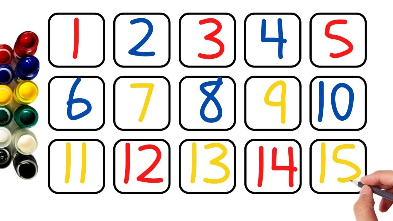 123 Numbers l Number names l 1 to 15 l Counting for kids l Learn to ...