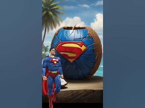 Superhero as a coconut #superhero #trending - YouTube