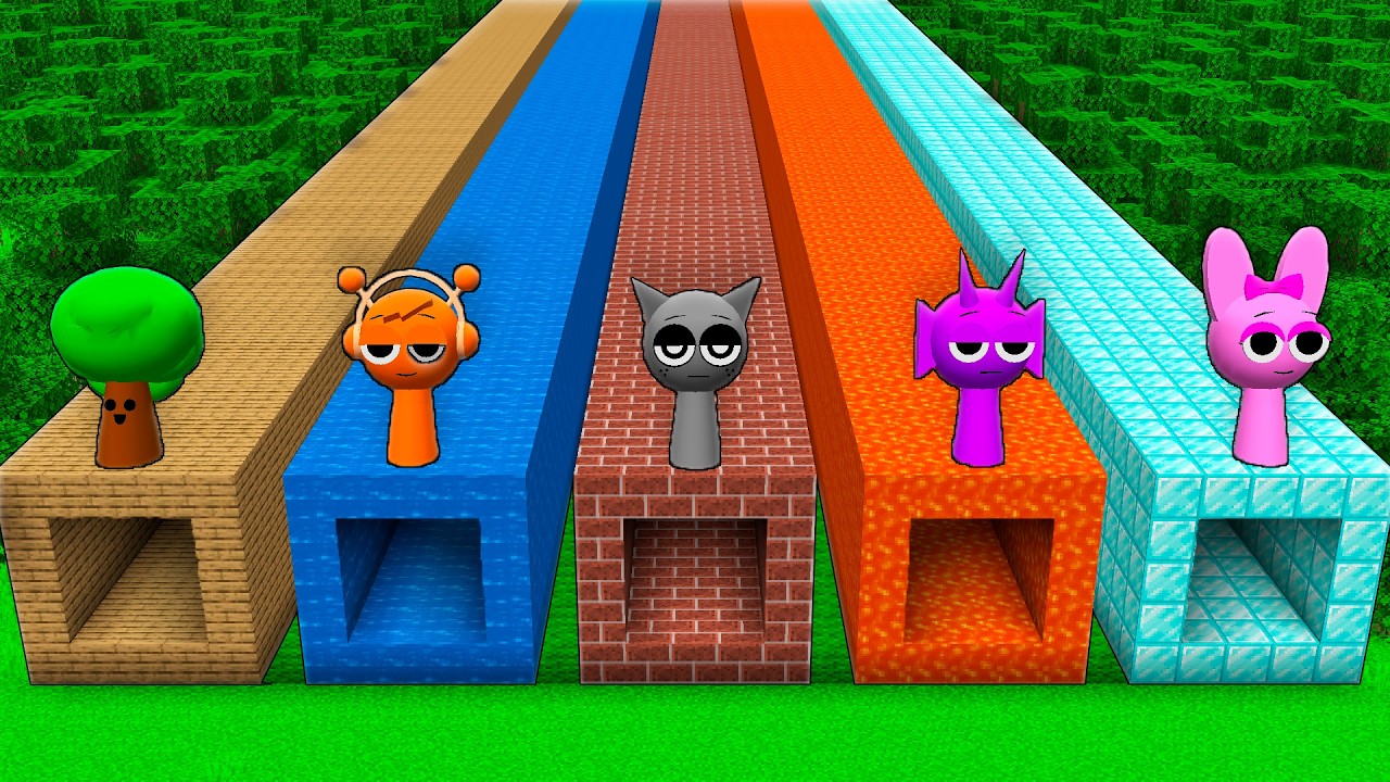 I found a LONGEST Sprunki TUNNEL in Minecraft ! SPRUNKI Phase 3 vs ...