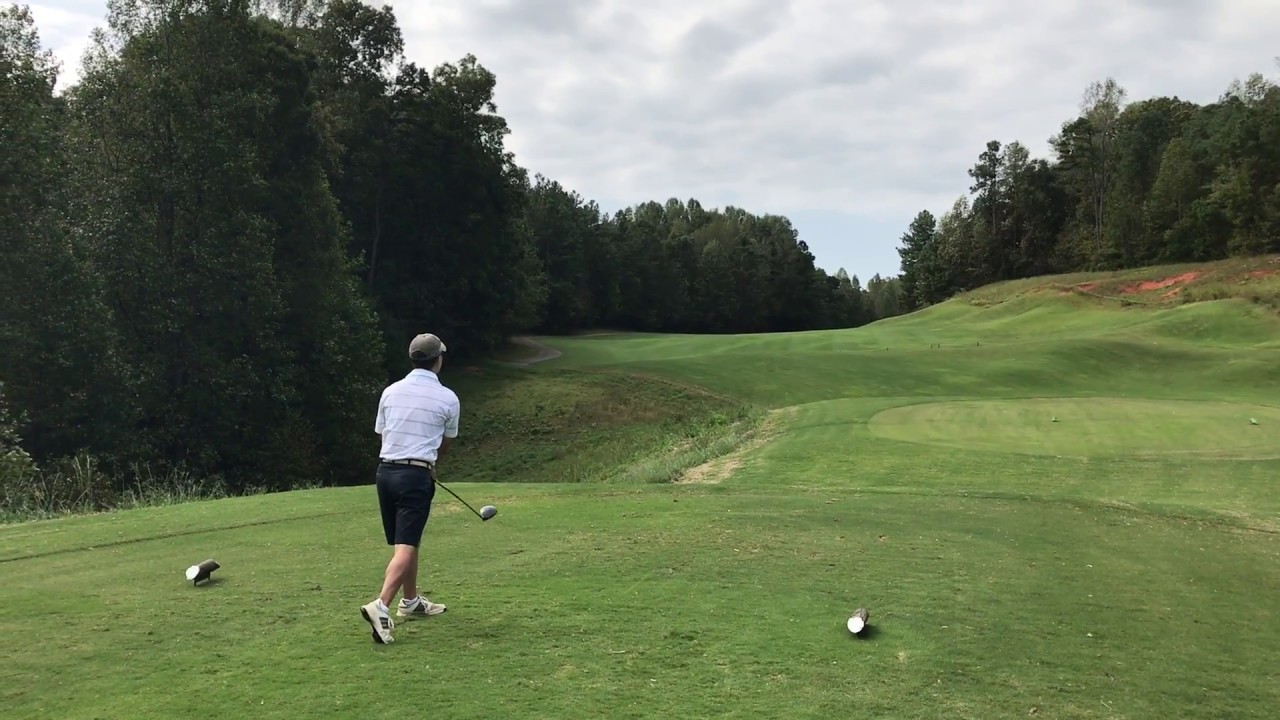Teeing off on the 4th hole on The Mill at Chicopee Woods Golf Course ...