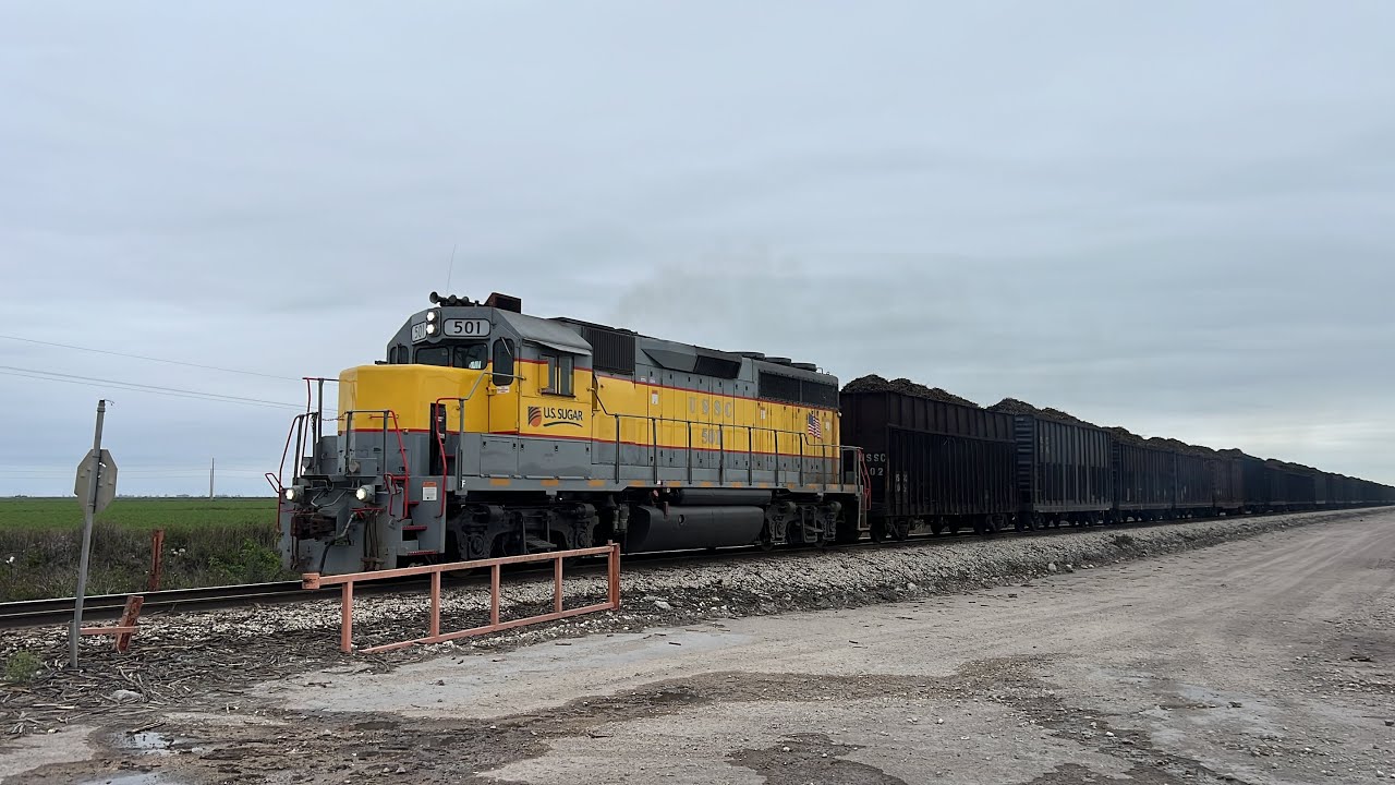 Various US Sugar and SCFE Trains from Clewiston to Palmdale - YouTube