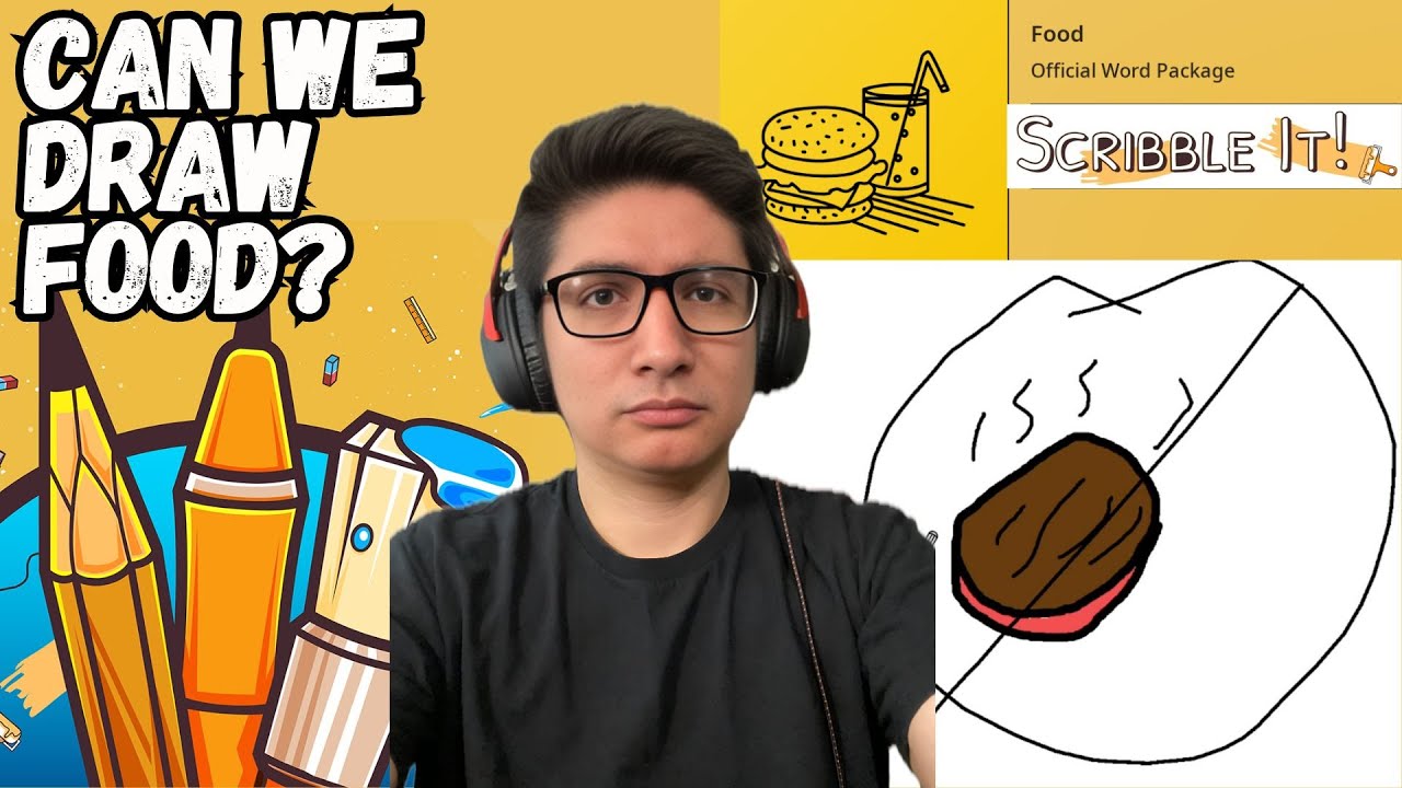 Trying to draw food in Scribble It! - YouTube