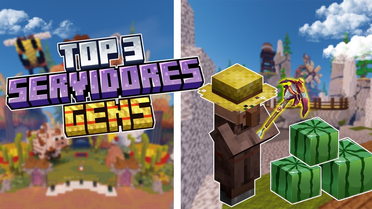 🥇TOP 3 SERVIDORES DE GENS PARA MINEACRAFT | Servidores No premium Java ...