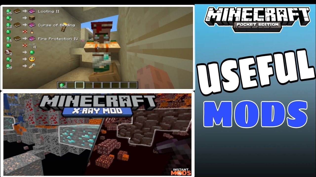 Top 5 Best Useful Mods For Minecraft Pocket Edition || Best Mods MCPE 1 ...