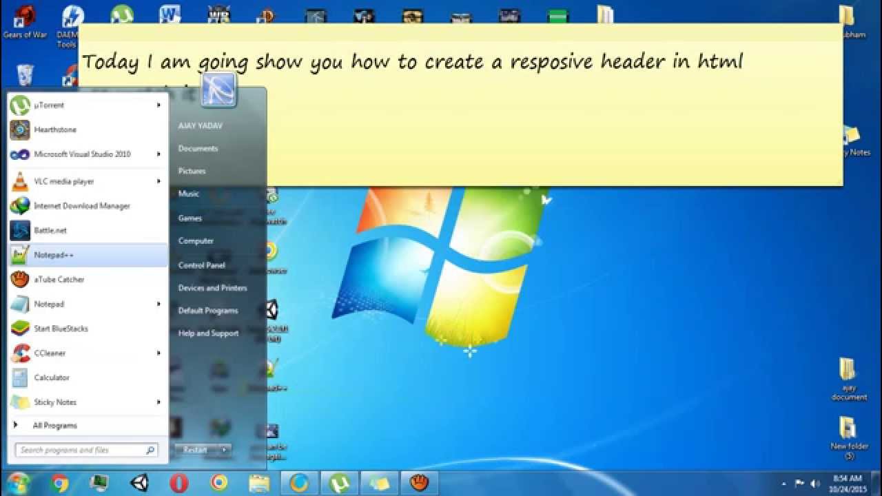 HTML | Create A Responsive Header for your Website. | Html Tutorial ...