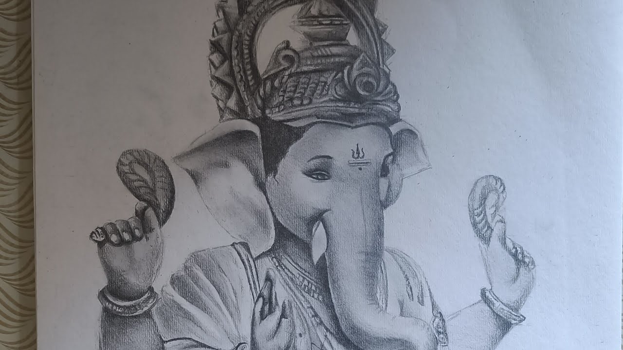 Easy lord Ganesha shading || Easy drawing with pencil || How to draw ...
