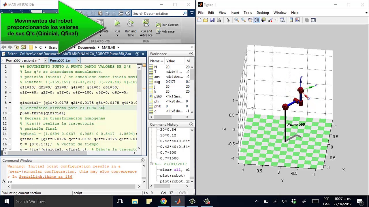 Puma 560 - Dinámica de Robots. - YouTube
