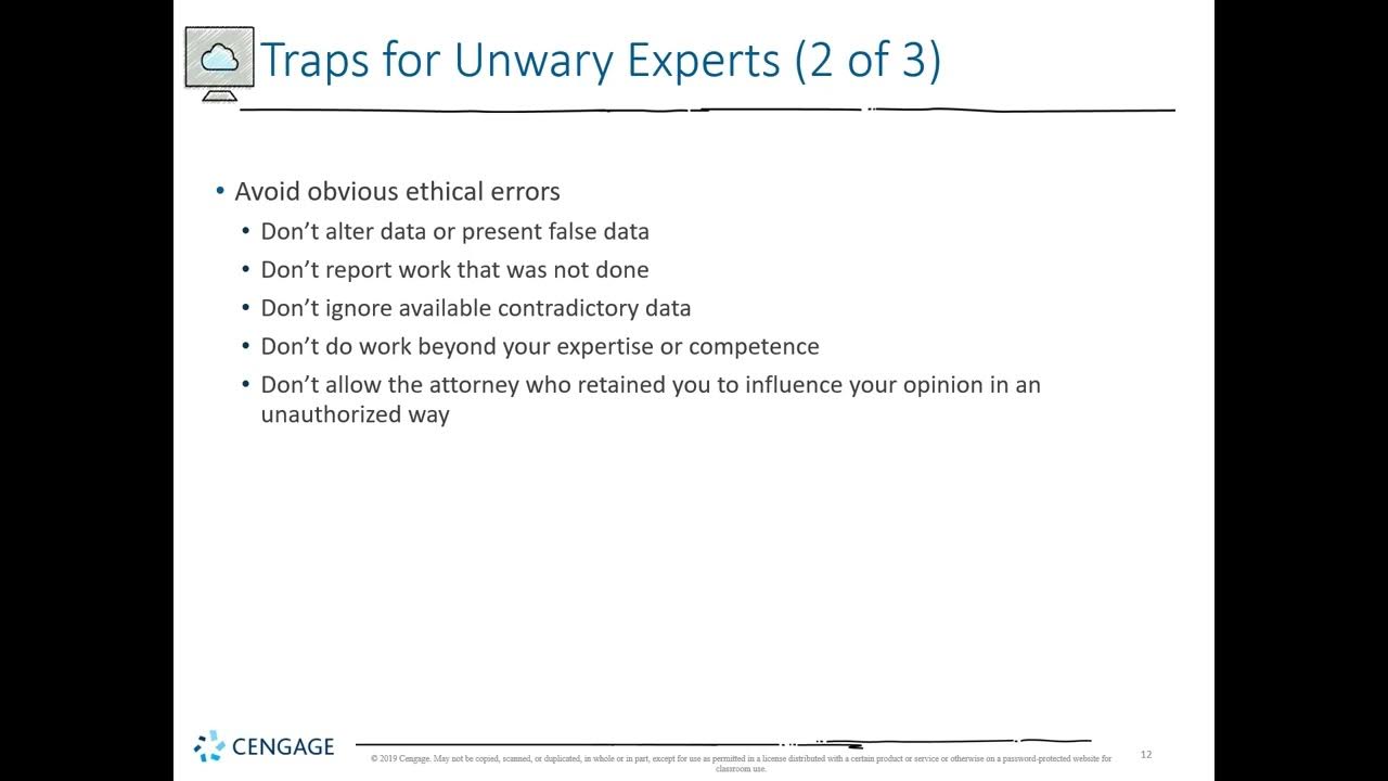 Guide to DF - Chapter 16 - Ethics for the Expert Witness - YouTube