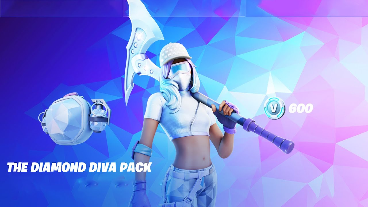 *NEW* Fortnite Diamond Diva Starter Pack Skin Gameplay - YouTube