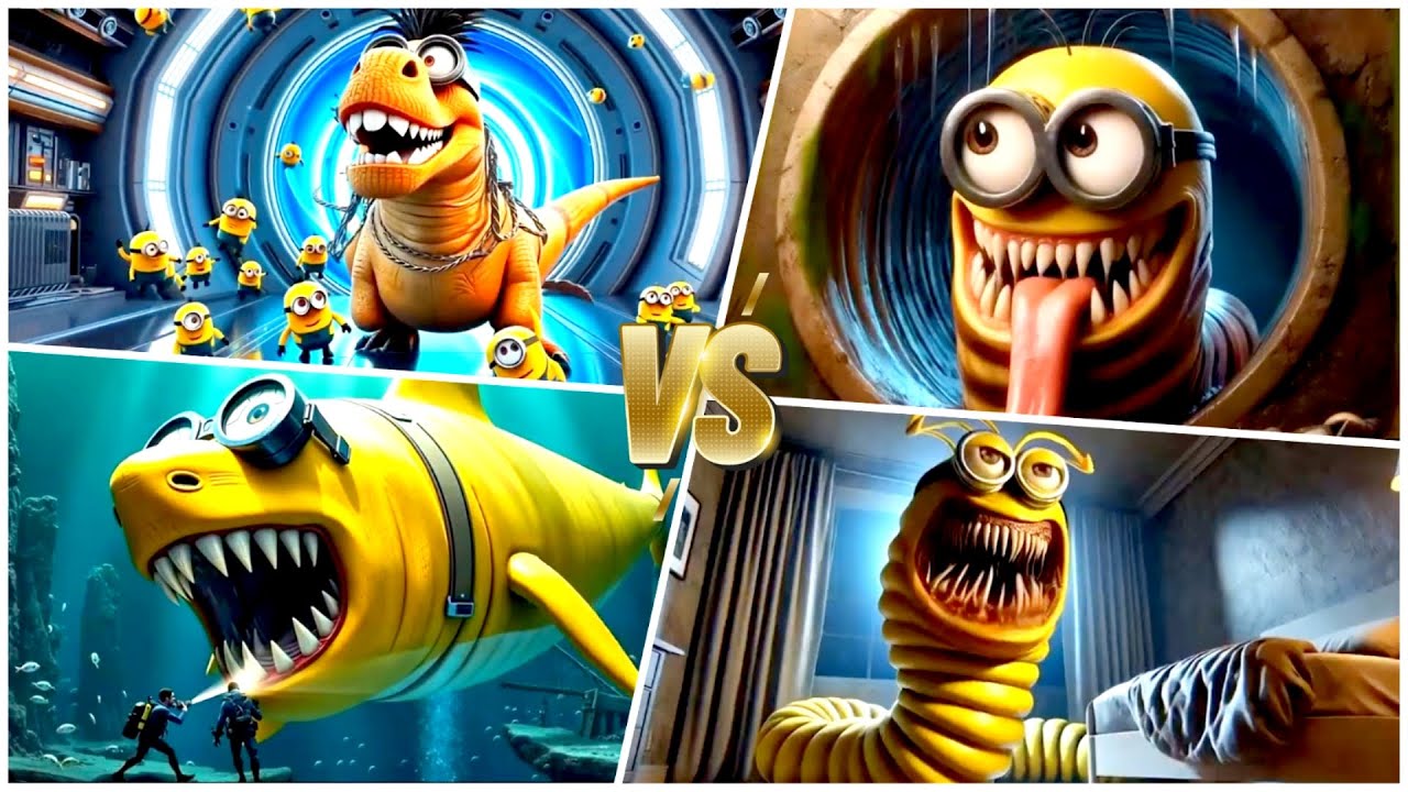 Dinominion 🆚 Minion Shark 🆚 Minion exe 🆚 Minion exe Head EATER - YouTube