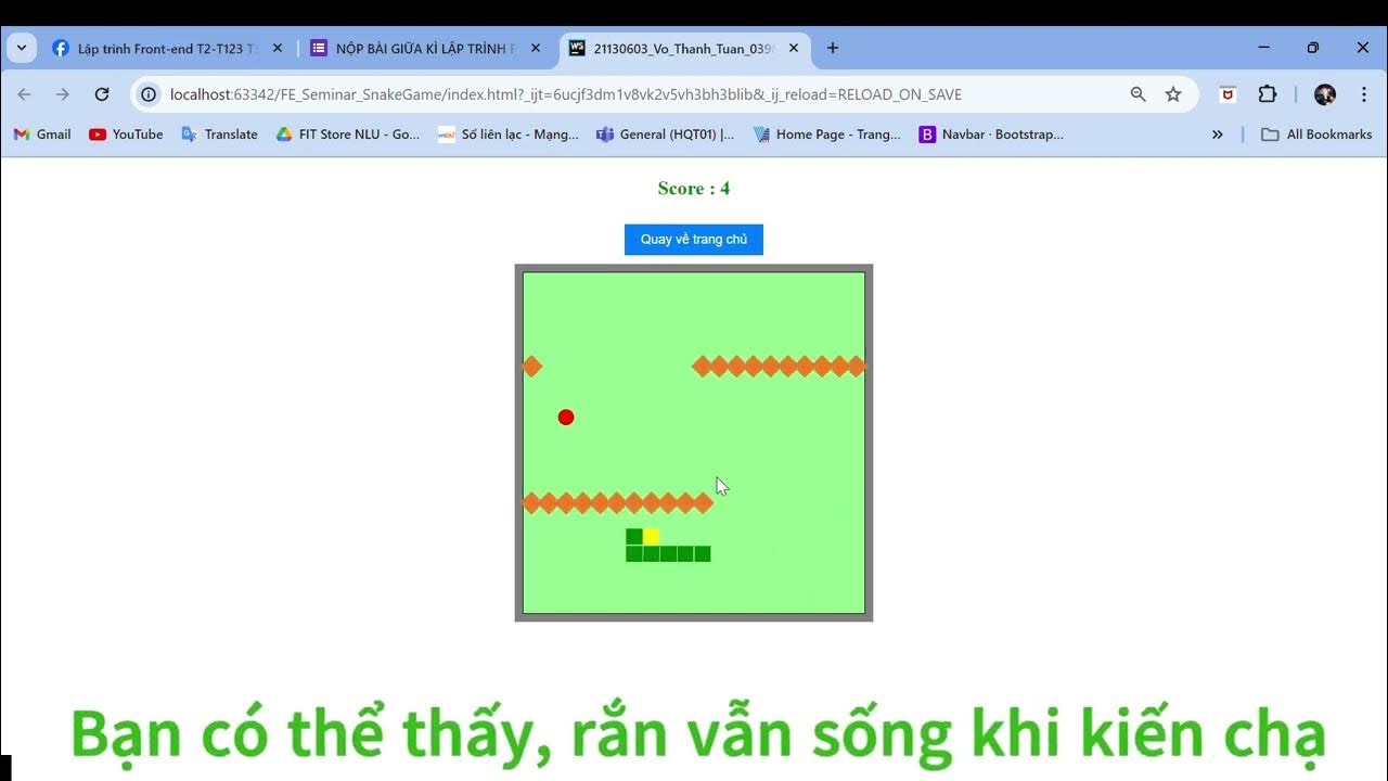 Code game snake bằng html, scss, js - YouTube