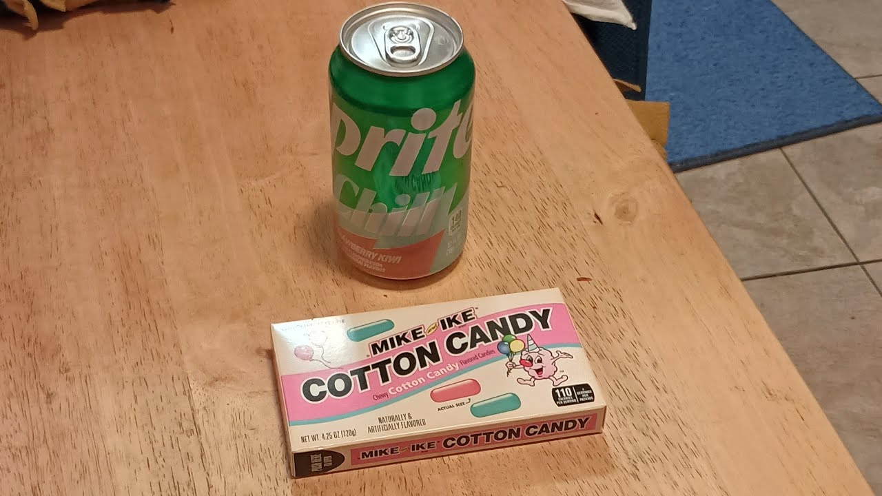 Sprite chill strawberry kiwi and mike & Ike's cotton candy candies ...