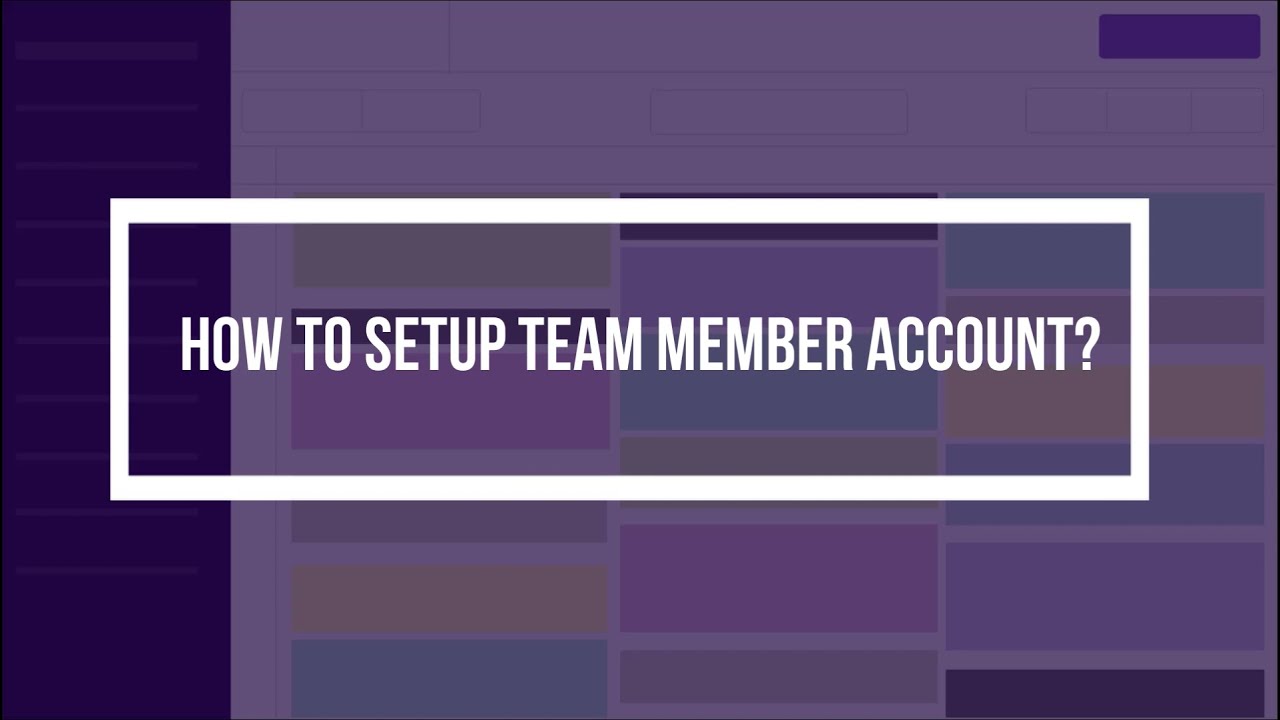How To Set Up A Team Member Account YouTube How To Set Up A Team Member Account YouTube