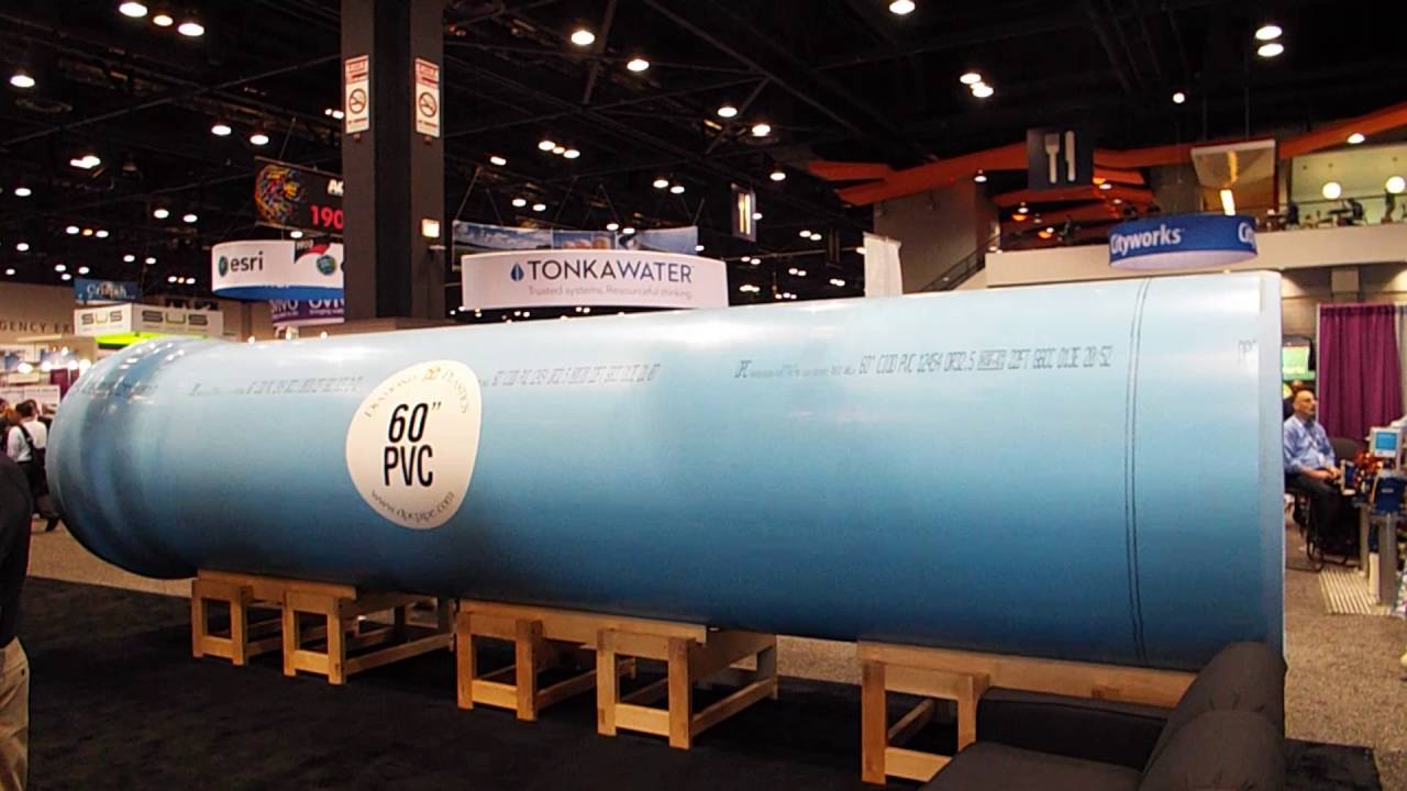 60 Inch Solid Wall PVC Water Pipe / 1.9 Inch Thickness / 125 PSI Rated ...