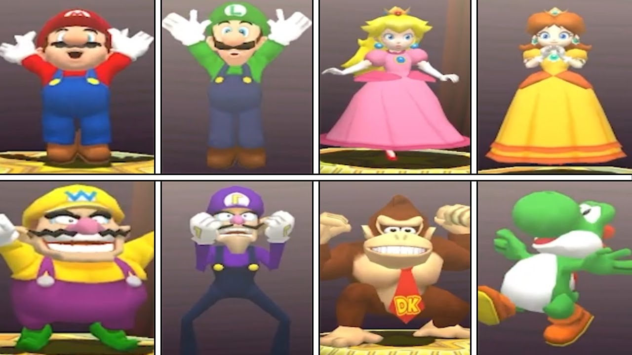 Mario Party 4 - All Characters Super Star Animations - YouTube
