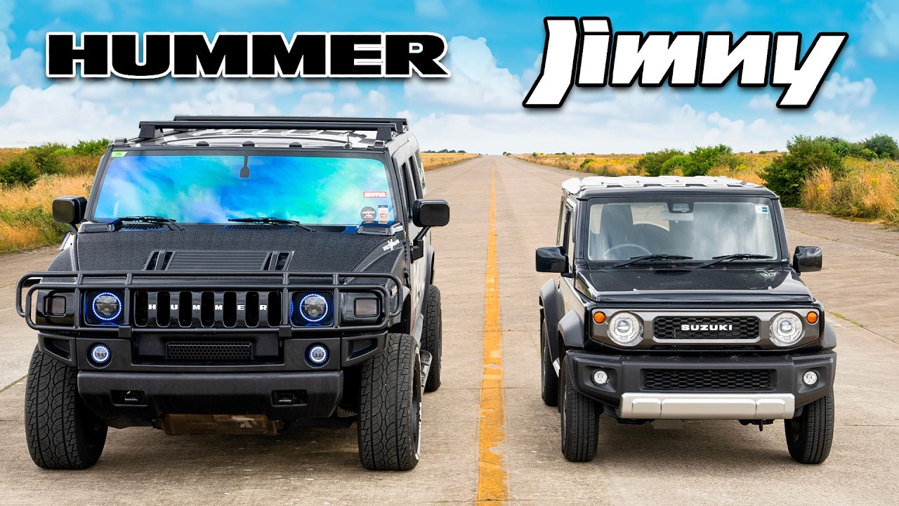 Hummer V8 v Suzuki Jimny: DRAG RACE - YouTube
