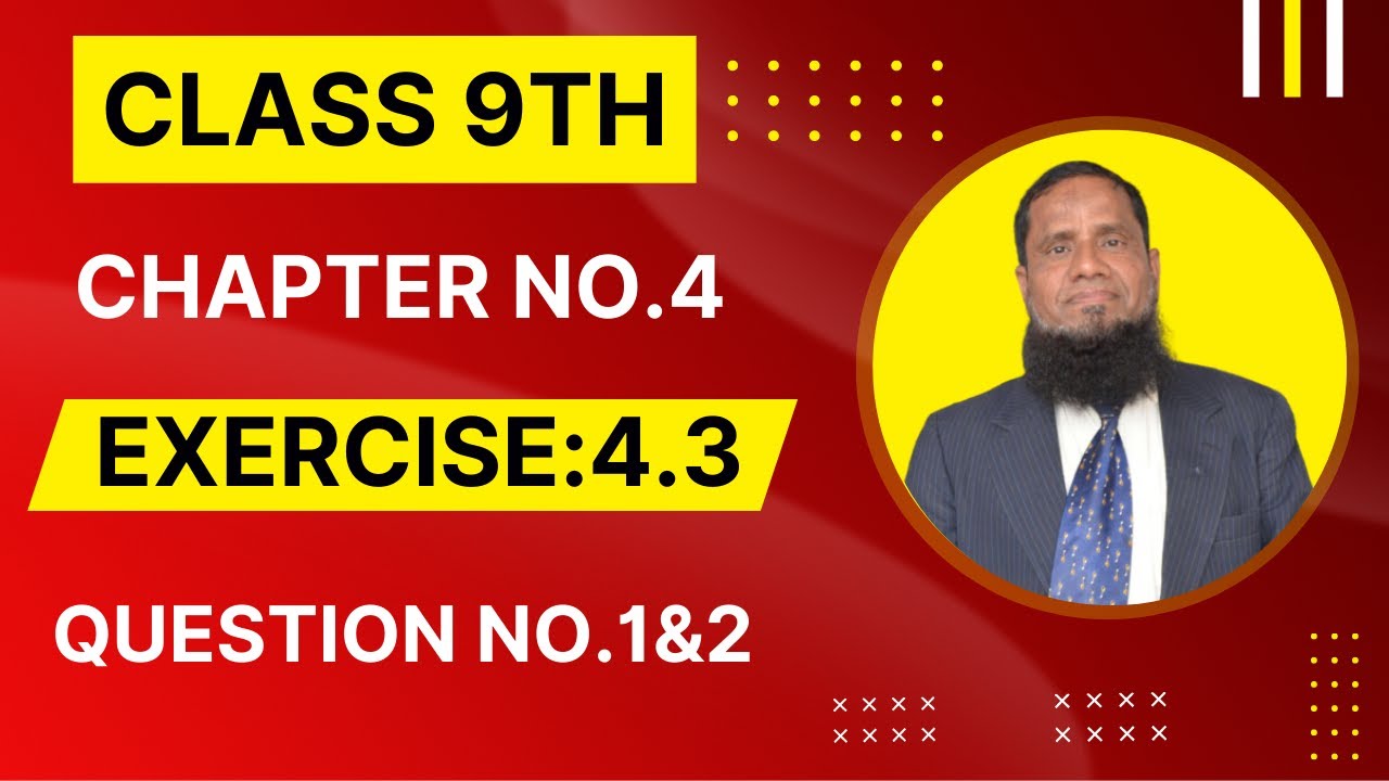 Maths class 9th chapter No.4 Exercise:4.3 |Algebraic Expression and ...
